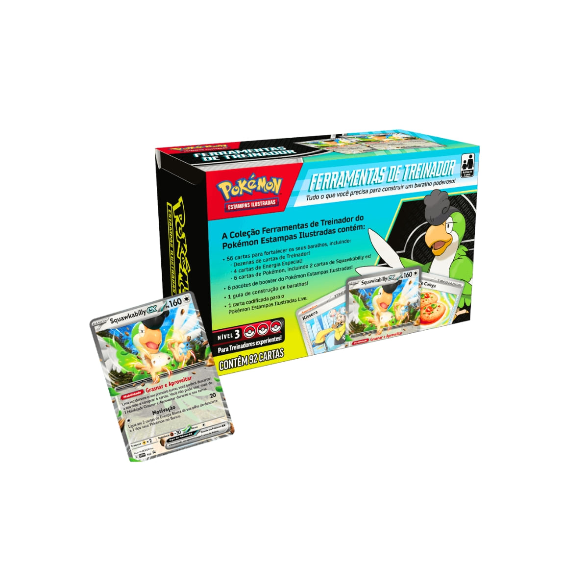 Box Pokémon Ferramentas De Treinador Squawkabilly Ex Copag