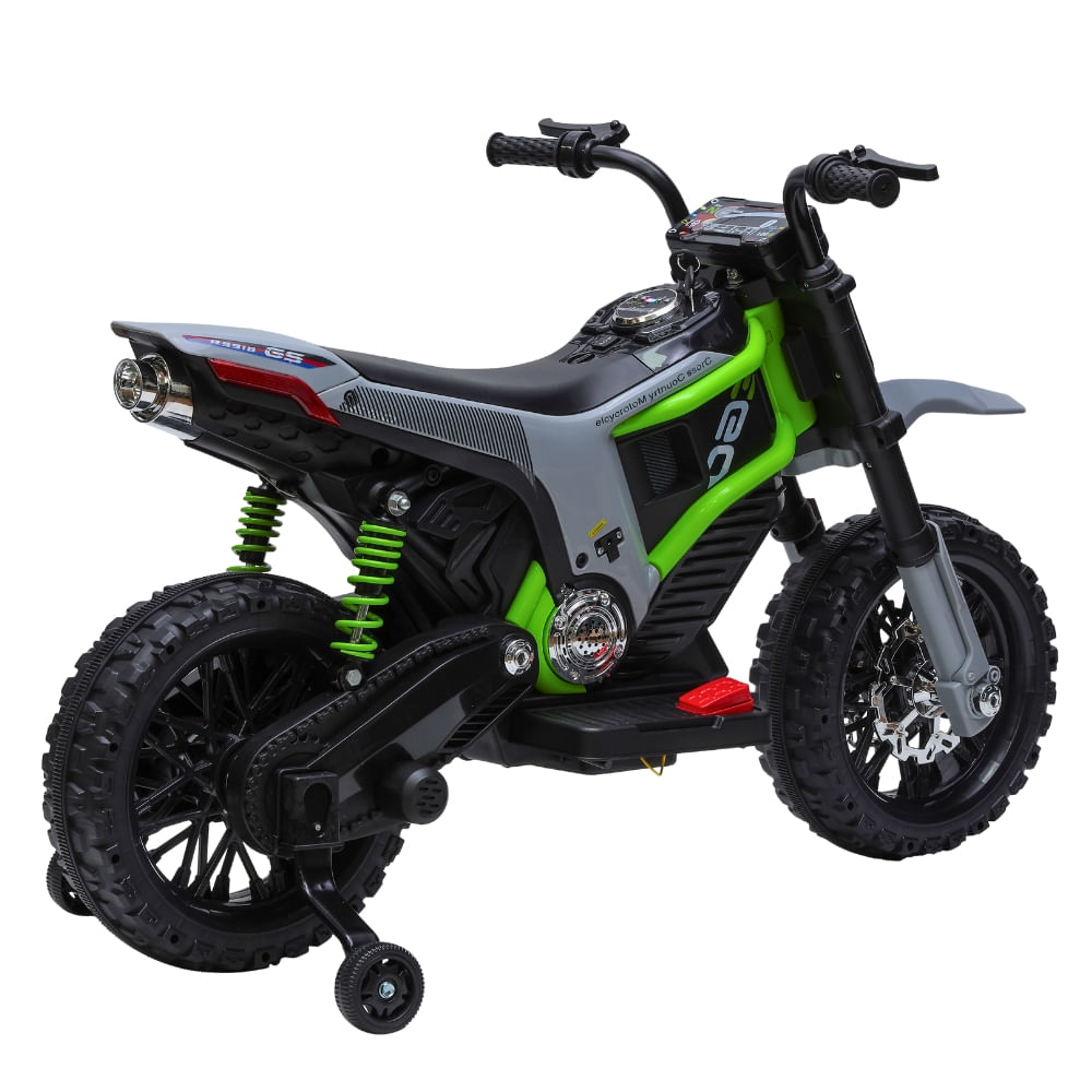 Moto Elétrica Infantil ZS com Rodinhas Verde - Zippy Toys