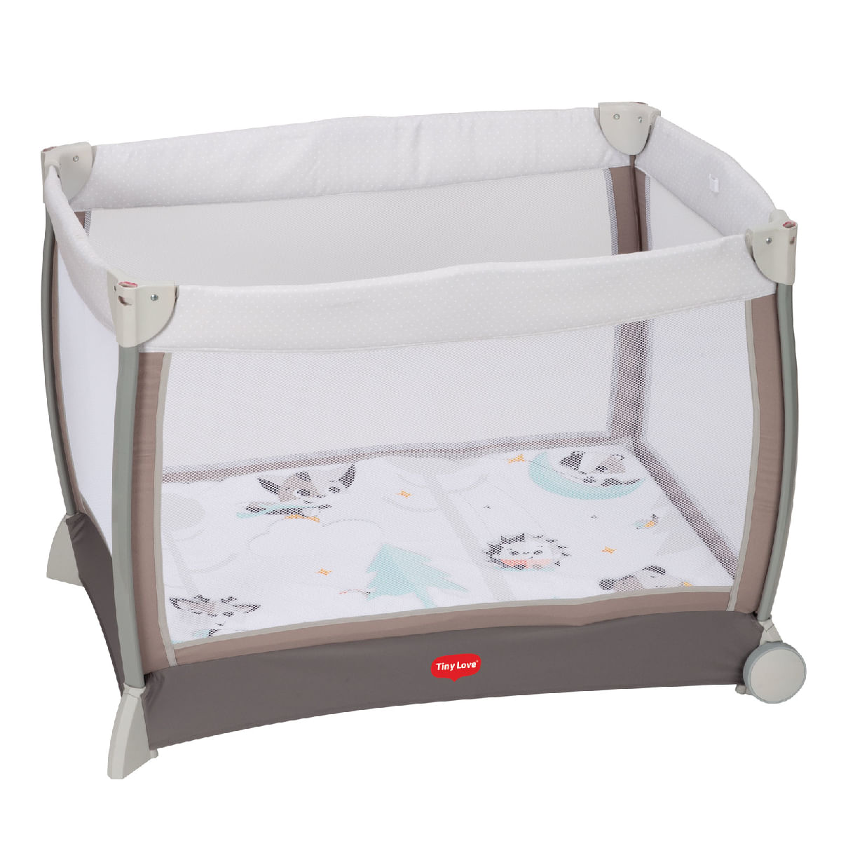 Berço Portátil 3 em 1 Here I Grow Activity Bege- Tiny Love