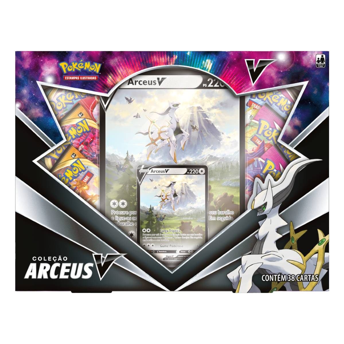 Cartas Pokémon Box Coleção Premium Arceus - Copag