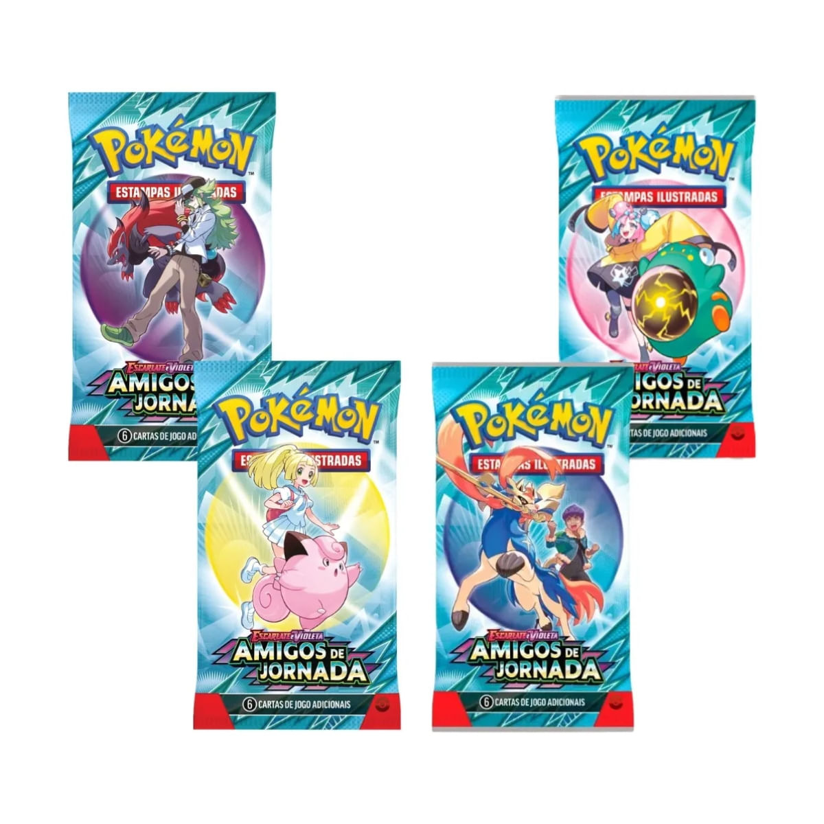 Cartas Pokémon Blister Quádruplo Amigos de Jogada - Copag