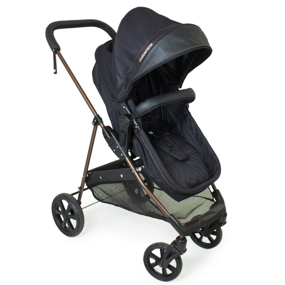 Carrinho de Bebê Moisés Travel System Napoli Preto Galzerano