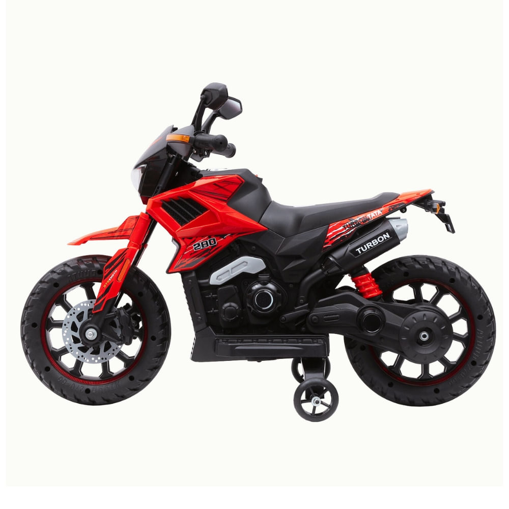 Moto Elétrica Infantil Turbon com Rodinhas Vermelho - Zippy Toys